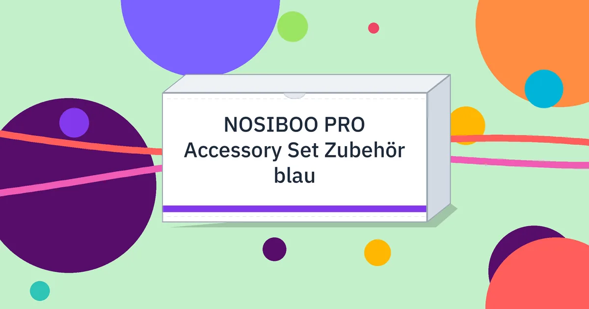 Symbolbild: Packung mit der Aufschrift NOSIBOO PRO Accessory Set Zubehör blau (PZN 15388719) – Verfügbarkeit und Bezug in Apotheken in Frankfurt am Main