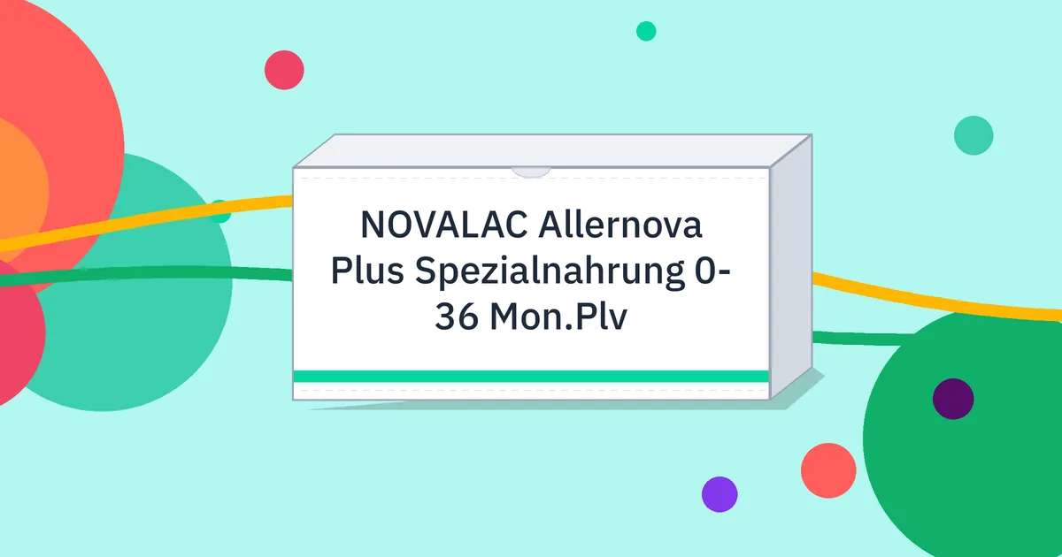 Symbolbild: Packung mit der Aufschrift NOVALAC Allernova Plus Spezialnahrung 0-36 Mon.Plv (PZN 19926125) – Verfügbarkeit und Bezug in Apotheken in Frankfurt am Main