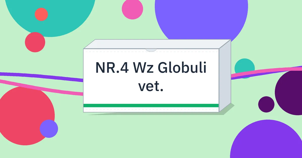 Symbolbild: Packung mit der Aufschrift NR.4 Wz Globuli vet. (PZN 12423355) – Verfügbarkeit und Bezug in Apotheken in Frankfurt am Main