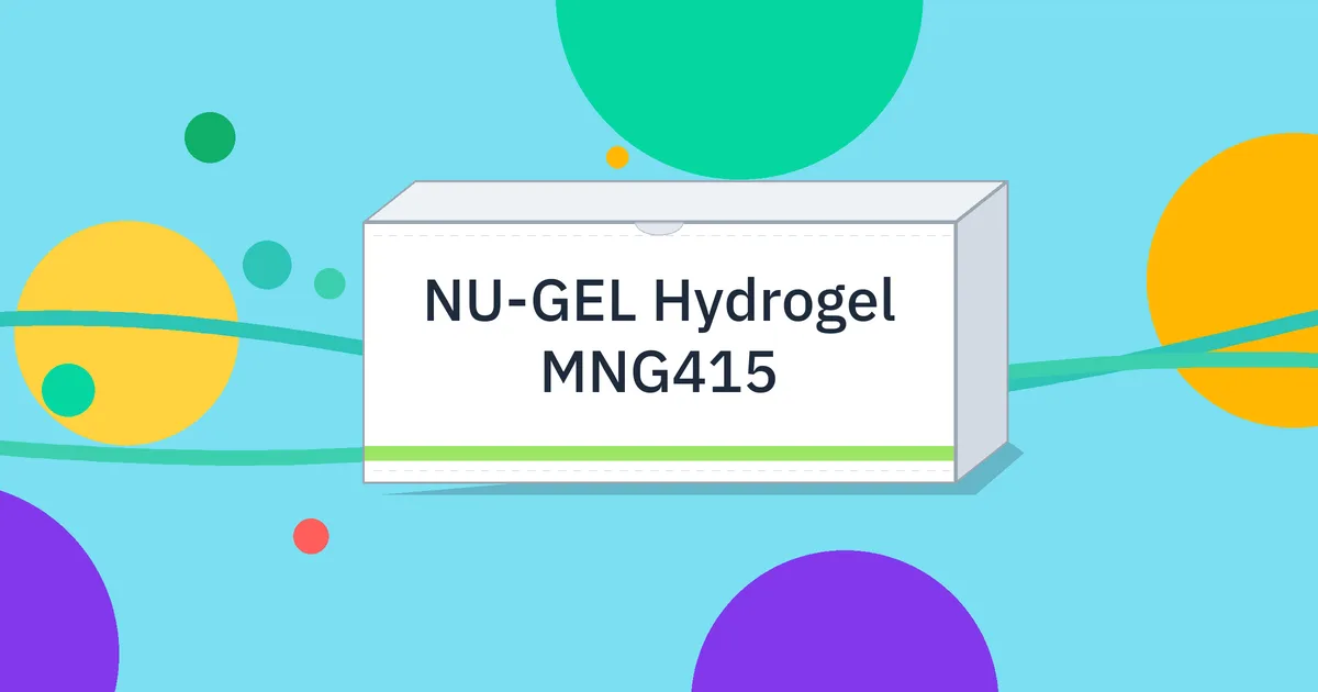 Symbolbild: Packung mit der Aufschrift NU-GEL Hydrogel MNG415 (PZN 14362847) – Verfügbarkeit und Bezug in Apotheken in Frankfurt am Main
