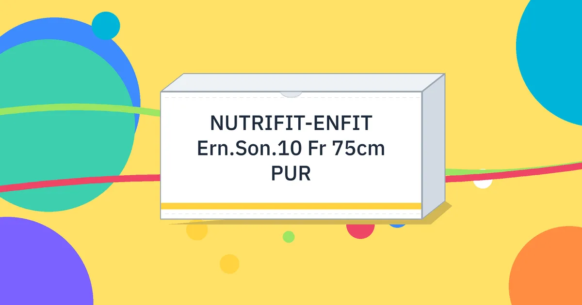 Symbolbild: Packung mit der Aufschrift NUTRIFIT-ENFIT Ern.Son.10 Fr 75cm PUR (PZN 17272808) – Verfügbarkeit und Bezug in Apotheken in Frankfurt am Main