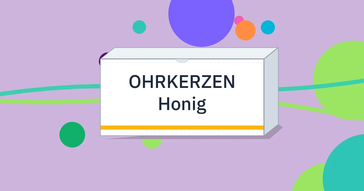 Symbolbild: Packung mit der Aufschrift OHRKERZEN Honig (PZN 09516840) – Verfügbarkeit und Bezug in Apotheken in Frankfurt am Main