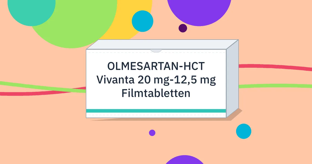 Symbolbild: Packung mit der Aufschrift OLMESARTAN-HCT Vivanta 20 mg-12,5 mg Filmtabletten (PZN 19843586) – Verfügbarkeit und Bezug in Apotheken in Frankfurt am Main