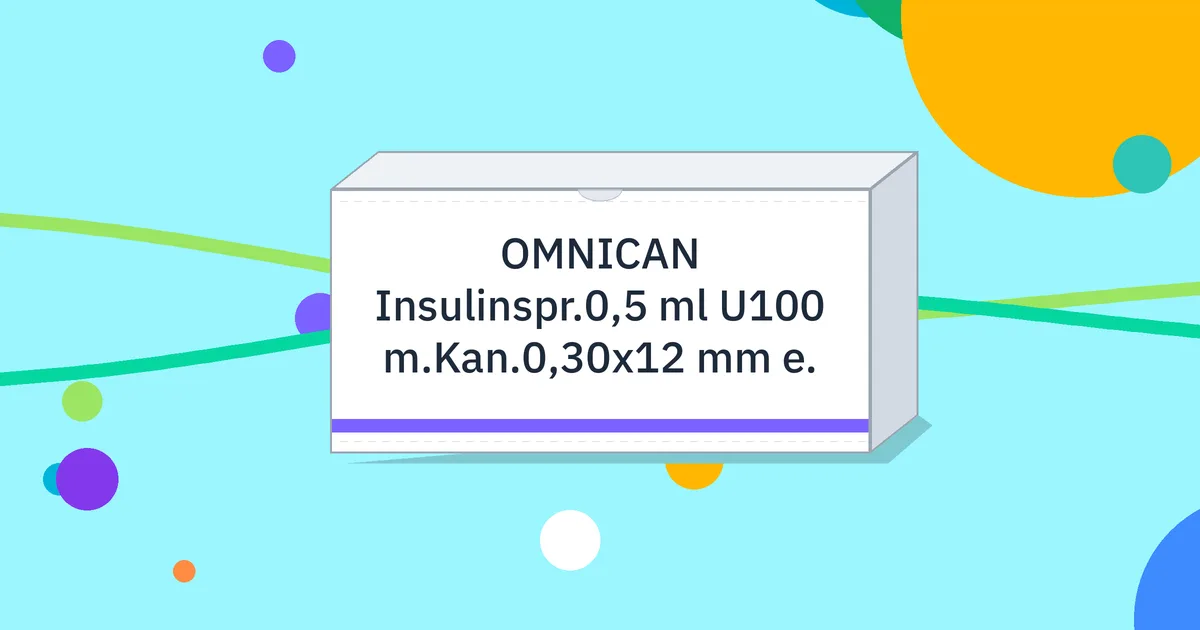 Symbolbild: Packung mit der Aufschrift OMNICAN Insulinspr.0,5 ml U100 m.Kan.0,30x12 mm e. (PZN 00465650) – Verfügbarkeit und Bezug in Apotheken in Frankfurt am Main