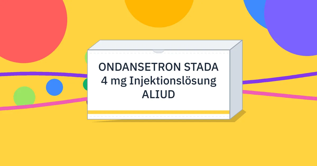 Symbolbild: Packung mit der Aufschrift ONDANSETRON STADA 4 mg Injektionslösung ALIUD (PZN 10838394) – Verfügbarkeit und Bezug in Apotheken in Frankfurt am Main