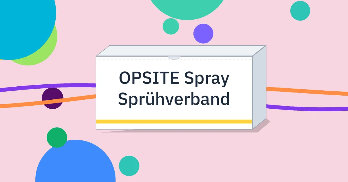Symbolbild: Packung mit der Aufschrift OPSITE Spray Sprühverband (PZN 03004033) – Verfügbarkeit und Bezug in Apotheken in Frankfurt am Main