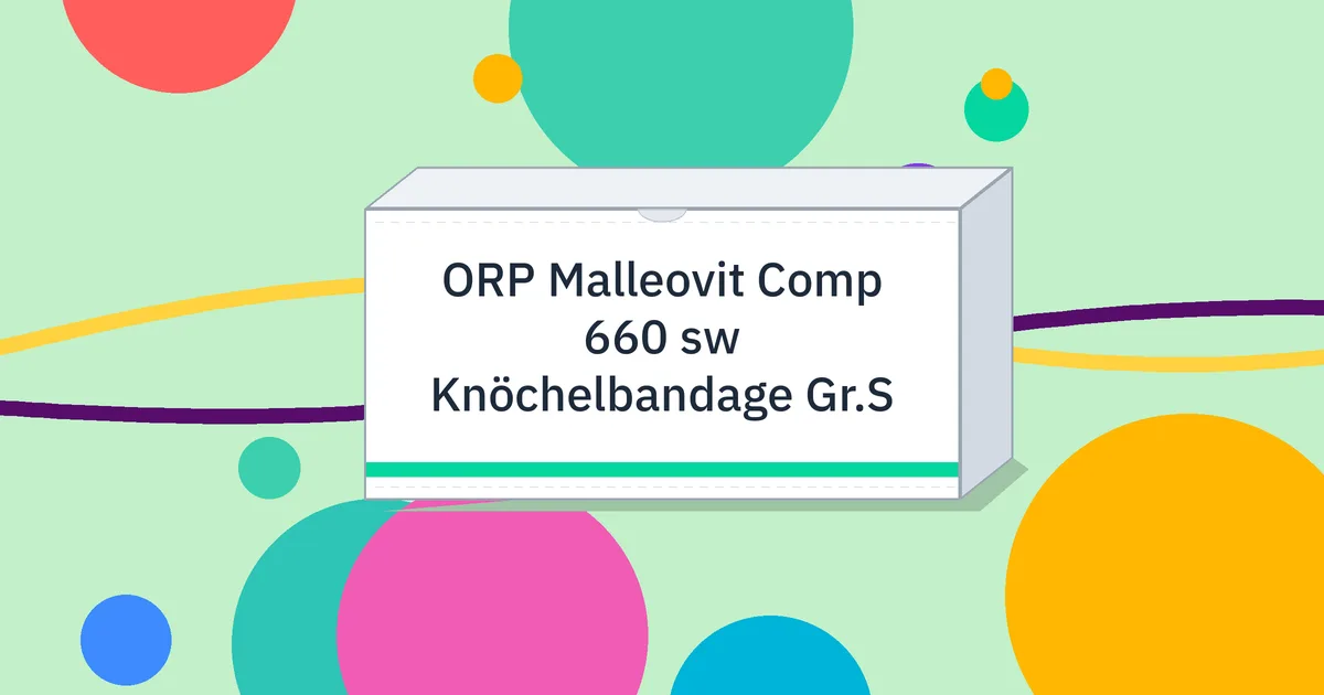 Symbolbild: Packung mit der Aufschrift ORP Malleovit Comp 660 sw Knöchelbandage Gr.S (PZN 05360482) – Verfügbarkeit und Bezug in Apotheken in Frankfurt am Main