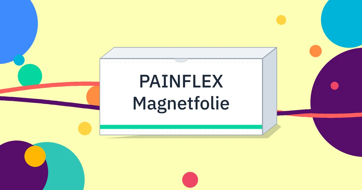 Symbolbild: Packung mit der Aufschrift PAINFLEX Magnetfolie (PZN 04741288) – Verfügbarkeit und Bezug in Apotheken in Frankfurt am Main