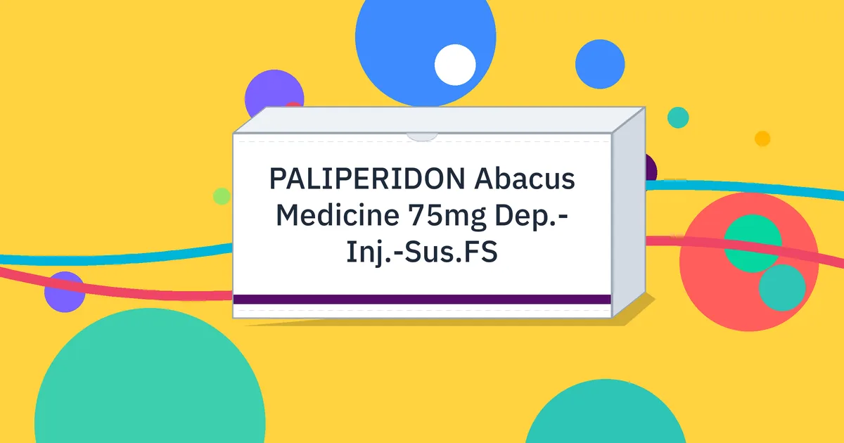 Symbolbild: Packung mit der Aufschrift PALIPERIDON Abacus Medicine 75mg Dep.-Inj.-Sus.FS (PZN 18831629) – Verfügbarkeit und Bezug in Apotheken in Frankfurt am Main