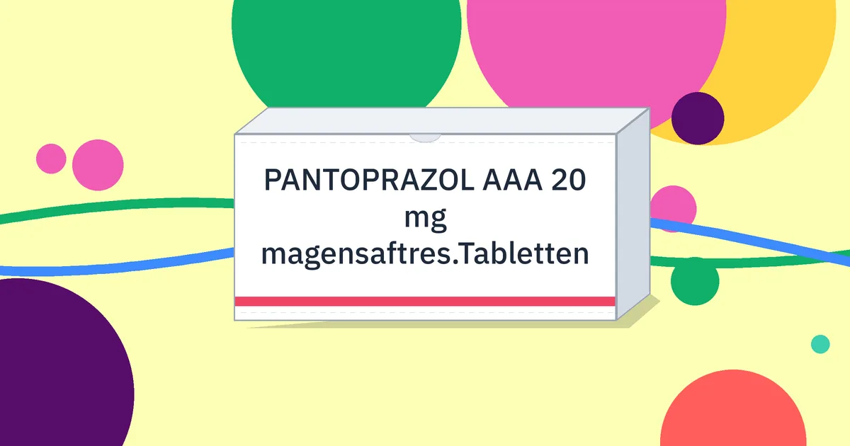 Symbolbild: Packung mit der Aufschrift PANTOPRAZOL AAA 20 mg magensaftres.Tabletten (PZN 05463992) – Verfügbarkeit und Bezug in Apotheken in Frankfurt am Main