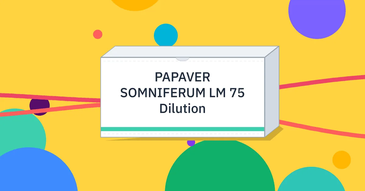 Symbolbild: Packung mit der Aufschrift PAPAVER SOMNIFERUM LM 75 Dilution (PZN 12976108) – Verfügbarkeit und Bezug in Apotheken in Frankfurt am Main