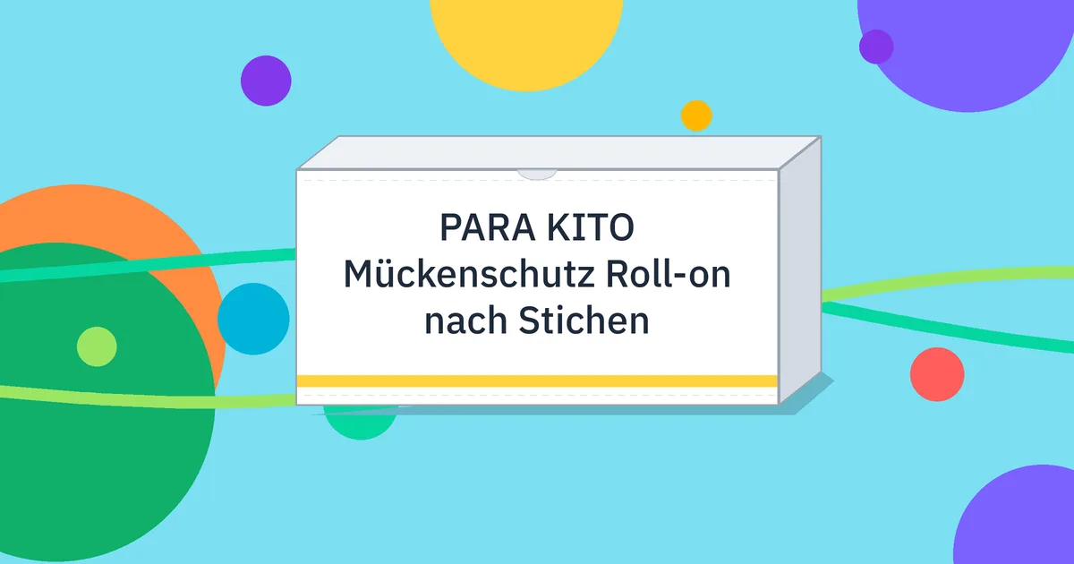 Symbolbild: Packung mit der Aufschrift PARA KITO Mückenschutz Roll-on nach Stichen (PZN 19164572) – Verfügbarkeit und Bezug in Apotheken in Frankfurt am Main