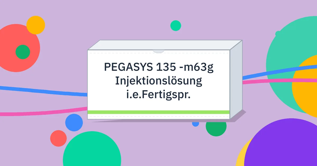 Symbolbild: Packung mit der Aufschrift PEGASYS 135 -m63g Injektionslösung i.e.Fertigspr. (PZN 04431062) – Verfügbarkeit und Bezug in Apotheken in Frankfurt am Main