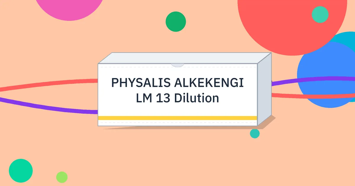 Symbolbild: Packung mit der Aufschrift PHYSALIS ALKEKENGI LM 13 Dilution (PZN 13639726) – Verfügbarkeit und Bezug in Apotheken in Frankfurt am Main