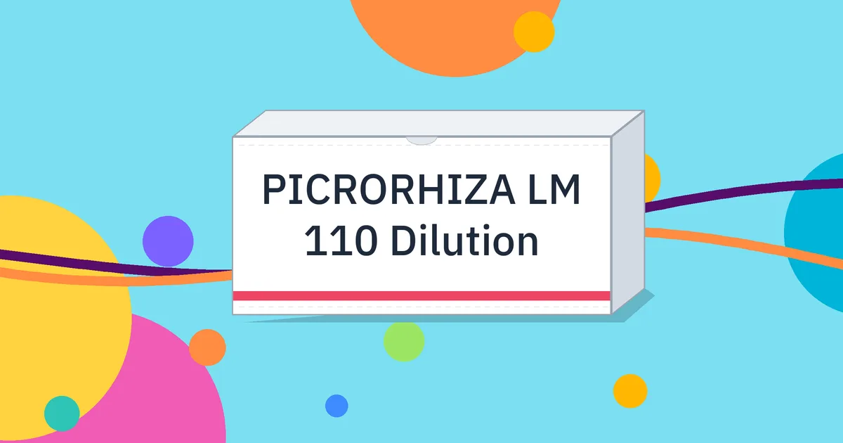 Symbolbild: Packung mit der Aufschrift PICRORHIZA LM 110 Dilution (PZN 13641893) – Verfügbarkeit und Bezug in Apotheken in Frankfurt am Main