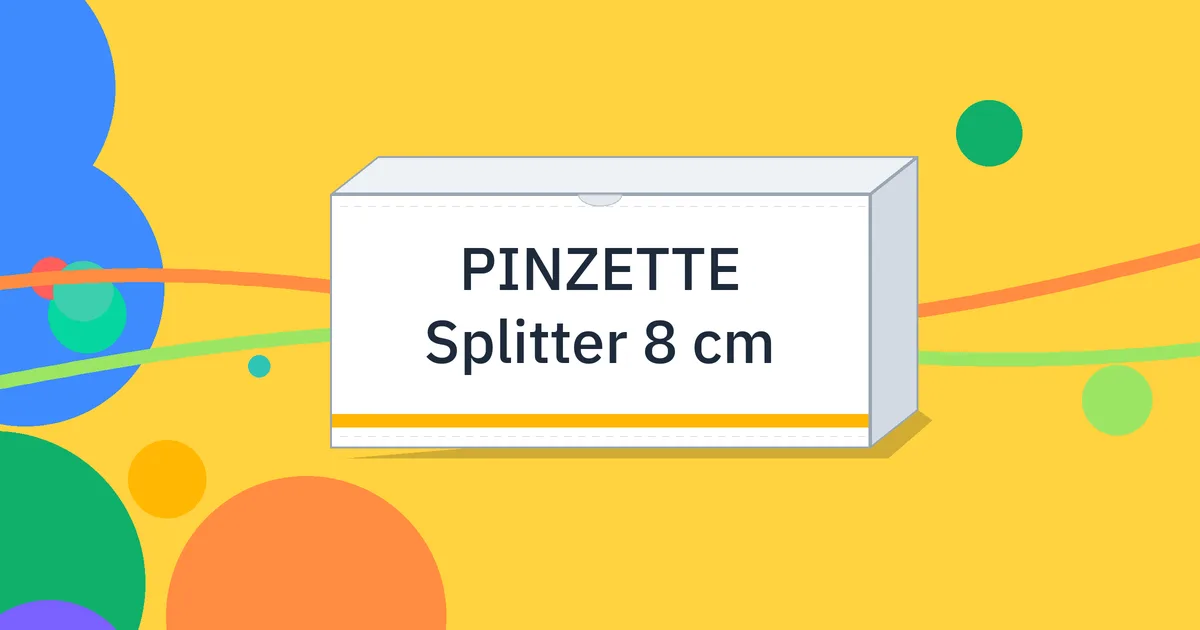Symbolbild: Packung mit der Aufschrift PINZETTE Splitter 8 cm (PZN 01735212) – Verfügbarkeit und Bezug in Apotheken in Frankfurt am Main