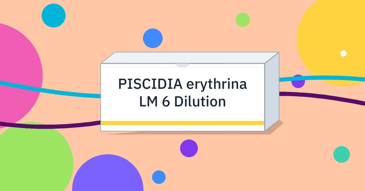 Symbolbild: Packung mit der Aufschrift PISCIDIA erythrina LM 6 Dilution (PZN 13645690) – Verfügbarkeit und Bezug in Apotheken in Frankfurt am Main
