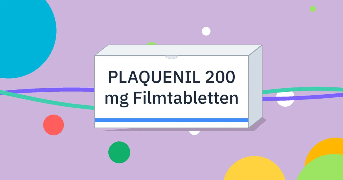 Symbolbild: Packung mit der Aufschrift PLAQUENIL 200 mg Filmtabletten (PZN 07544217) – Verfügbarkeit und Bezug in Apotheken in Frankfurt am Main