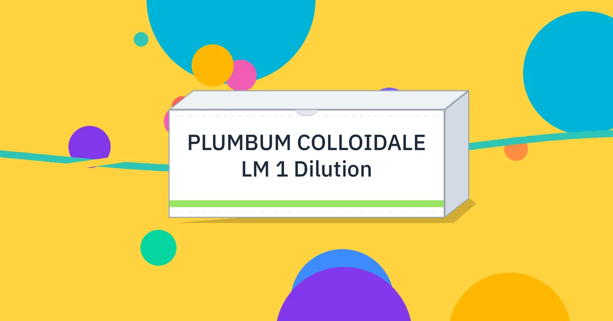 Symbolbild: Packung mit der Aufschrift PLUMBUM COLLOIDALE LM 1 Dilution (PZN 13040082) – Verfügbarkeit und Bezug in Apotheken in Frankfurt am Main