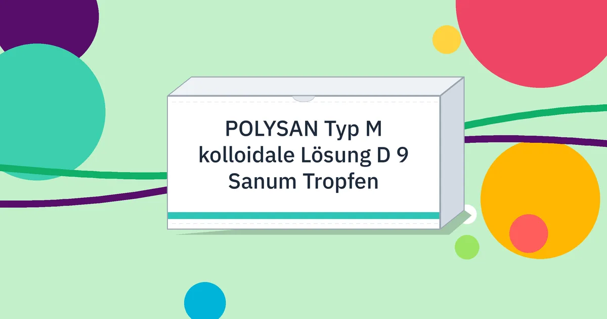 Symbolbild: Packung mit der Aufschrift POLYSAN Typ M kolloidale Lösung D 9 Sanum Tropfen (PZN 03190768) – Verfügbarkeit und Bezug in Apotheken in Frankfurt am Main