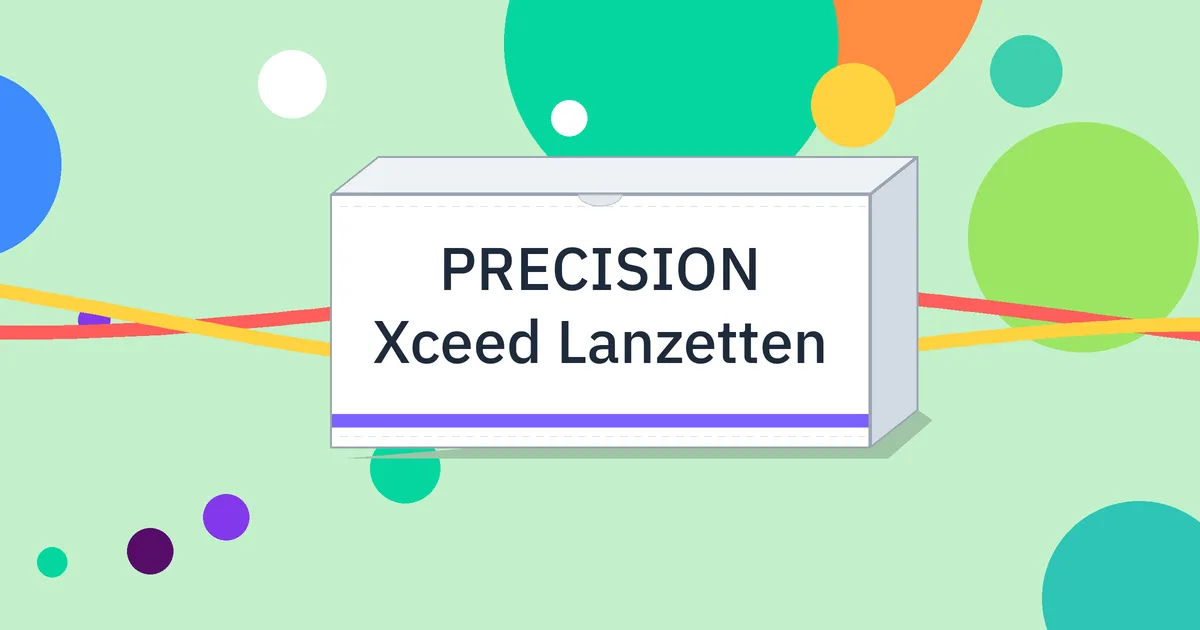 Symbolbild: Packung mit der Aufschrift PRECISION Xceed Lanzetten (PZN 04445443) – Verfügbarkeit und Bezug in Apotheken in Frankfurt am Main