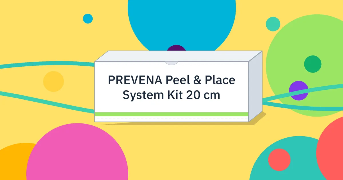 Symbolbild: Packung mit der Aufschrift PREVENA Peel & Place System Kit 20 cm (PZN 11193574) – Verfügbarkeit und Bezug in Apotheken in Frankfurt am Main
