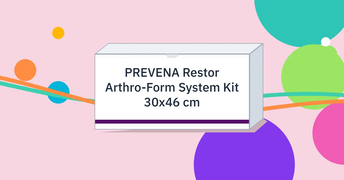 Symbolbild: Packung mit der Aufschrift PREVENA Restor Arthro-Form System Kit 30x46 cm (PZN 17996601) – Verfügbarkeit und Bezug in Apotheken in Frankfurt am Main