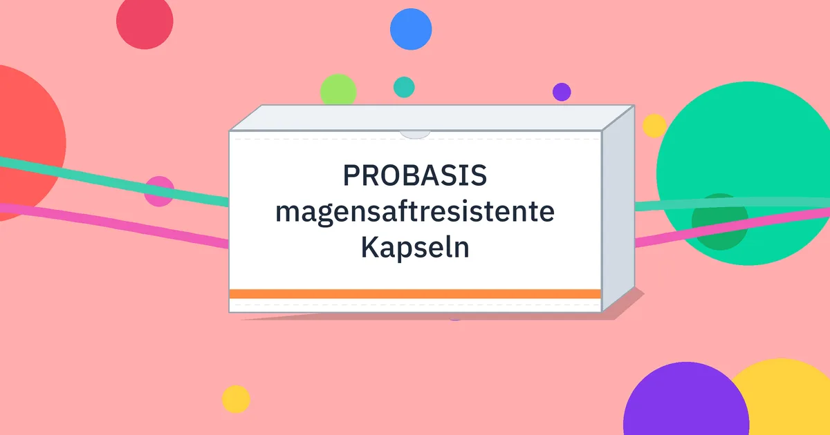 Symbolbild: Packung mit der Aufschrift PROBASIS magensaftresistente Kapseln (PZN 20627043) – Verfügbarkeit und Bezug in Apotheken in Frankfurt am Main