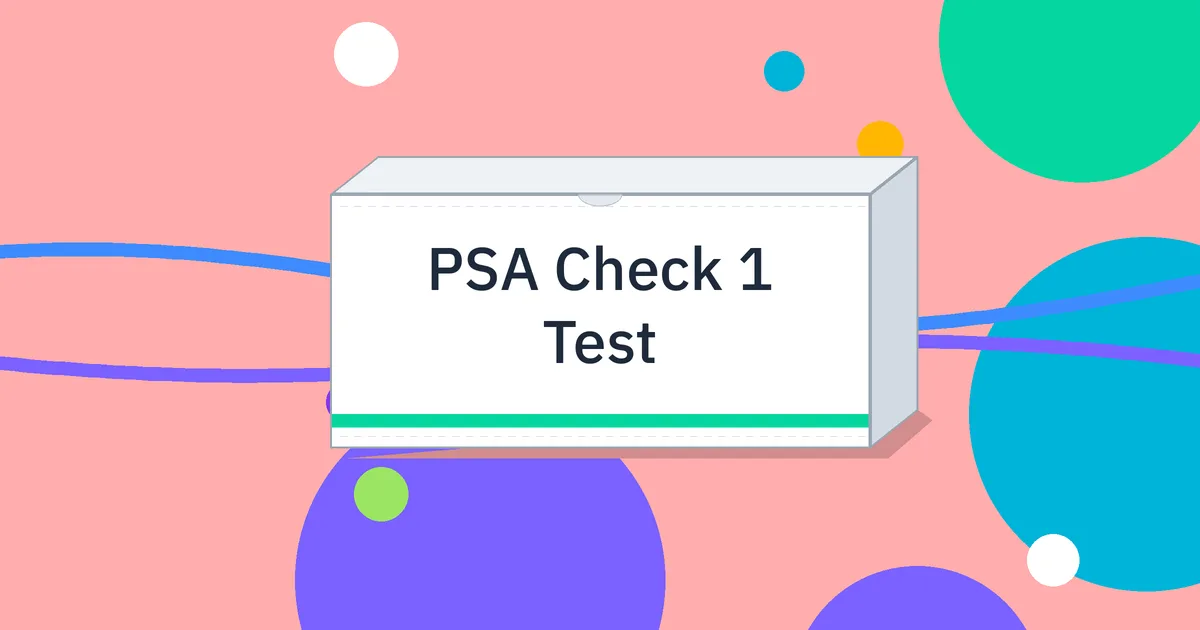 Symbolbild: Packung mit der Aufschrift PSA Check 1 Test (PZN 04871453) – Verfügbarkeit und Bezug in Apotheken in Frankfurt am Main
