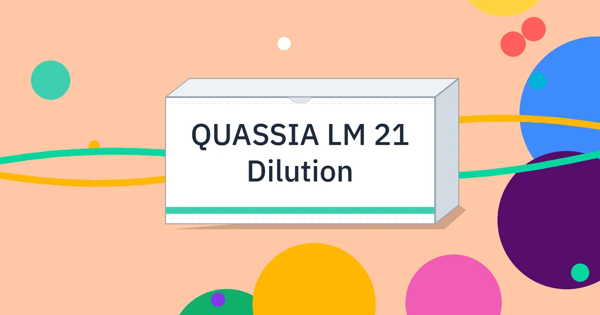 Symbolbild: Packung mit der Aufschrift QUASSIA LM 21 Dilution (PZN 13673309) – Verfügbarkeit und Bezug in Apotheken in Frankfurt am Main