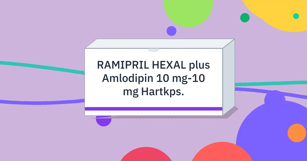 Symbolbild: Packung mit der Aufschrift RAMIPRIL HEXAL plus Amlodipin 10 mg-10 mg Hartkps. (PZN 09635177) – Verfügbarkeit und Bezug in Apotheken in Frankfurt am Main