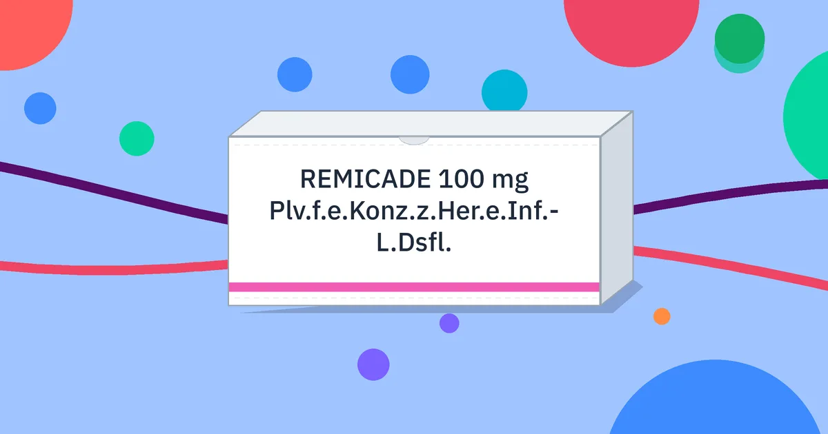 Symbolbild: Packung mit der Aufschrift REMICADE 100 mg Plv.f.e.Konz.z.Her.e.Inf.-L.Dsfl. (PZN 06464769) – Verfügbarkeit und Bezug in Apotheken in Frankfurt am Main