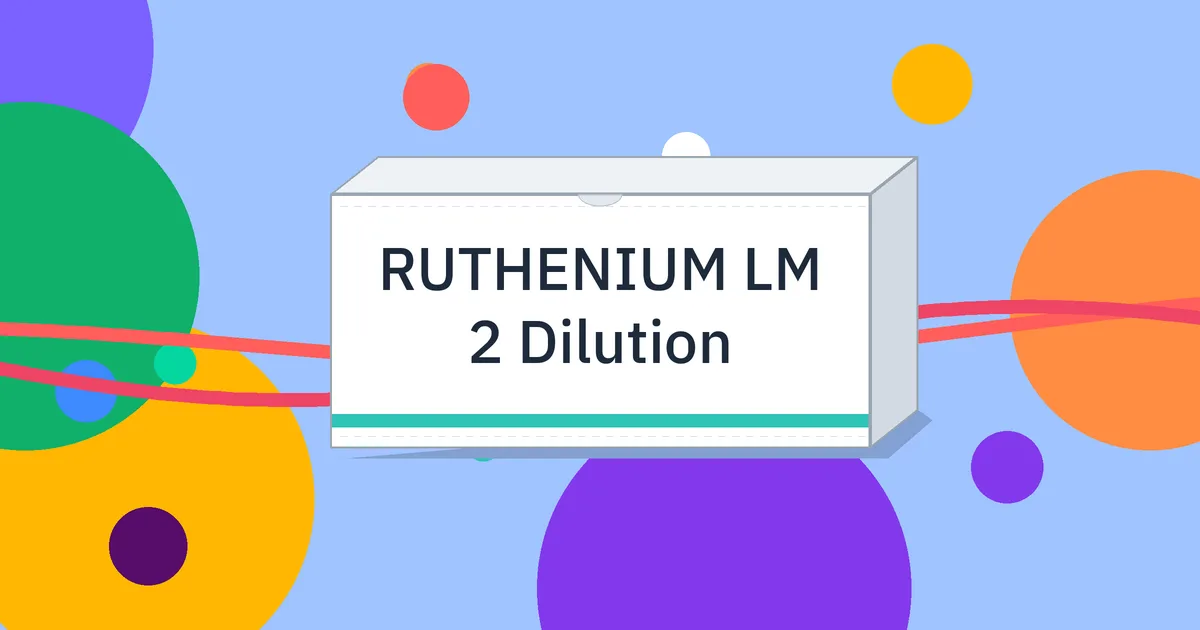Symbolbild: Packung mit der Aufschrift RUTHENIUM LM 2 Dilution (PZN 13174032) – Verfügbarkeit und Bezug in Apotheken in Frankfurt am Main