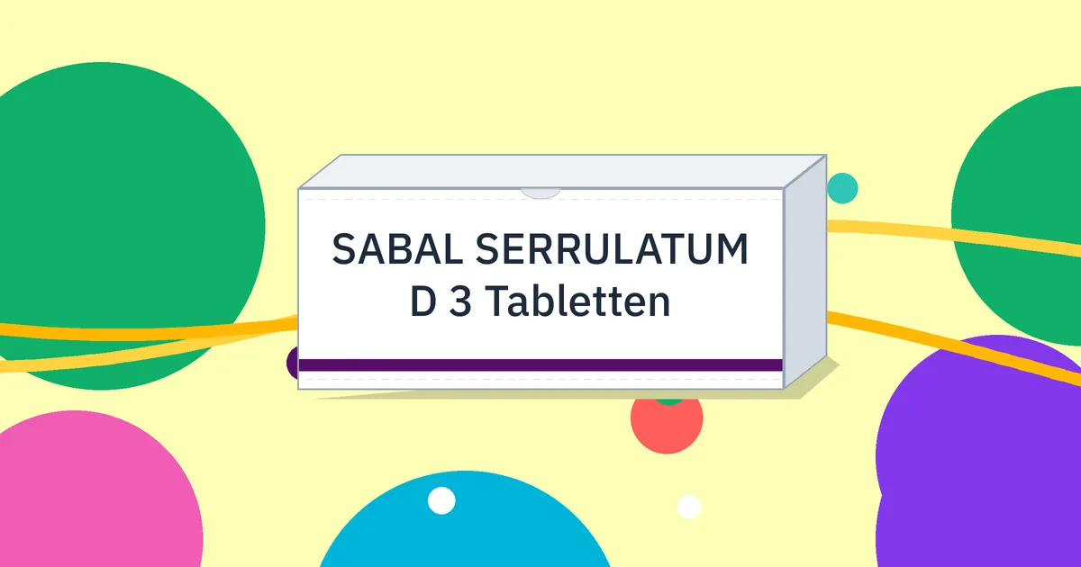 Symbolbild: Packung mit der Aufschrift SABAL SERRULATUM D 3 Tabletten (PZN 02635613) – Verfügbarkeit und Bezug in Apotheken in Frankfurt am Main