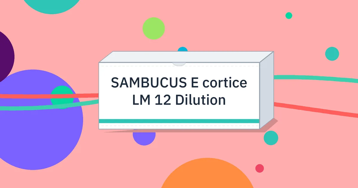 Symbolbild: Packung mit der Aufschrift SAMBUCUS E cortice LM 12 Dilution (PZN 13179963) – Verfügbarkeit und Bezug in Apotheken in Frankfurt am Main