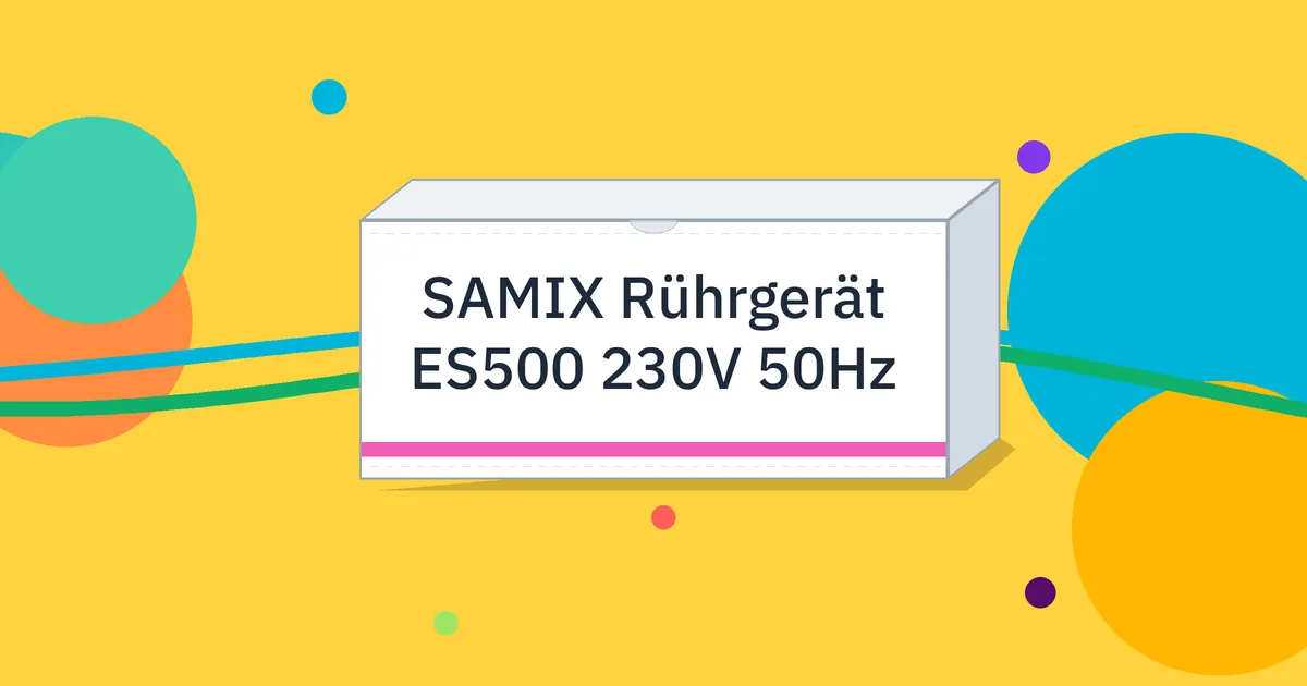Symbolbild: Packung mit der Aufschrift SAMIX Rührgerät ES500 230V 50Hz (PZN 12387435) – Verfügbarkeit und Bezug in Apotheken in Frankfurt am Main