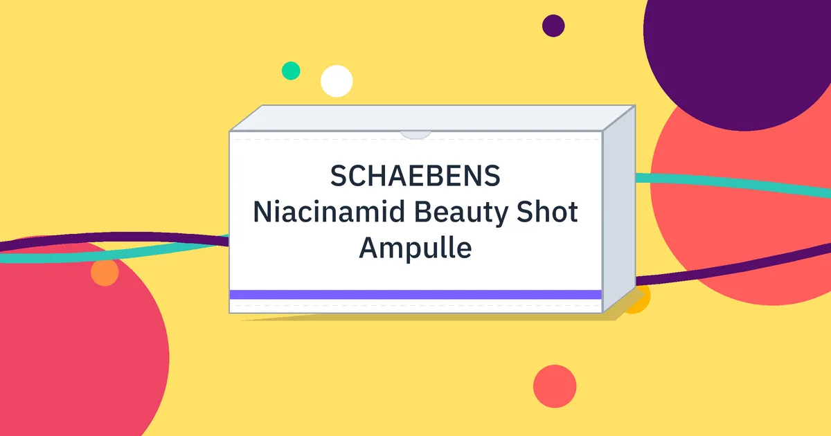 Symbolbild: Packung mit der Aufschrift SCHAEBENS Niacinamid Beauty Shot Ampulle (PZN 18750606) – Verfügbarkeit und Bezug in Apotheken in Frankfurt am Main