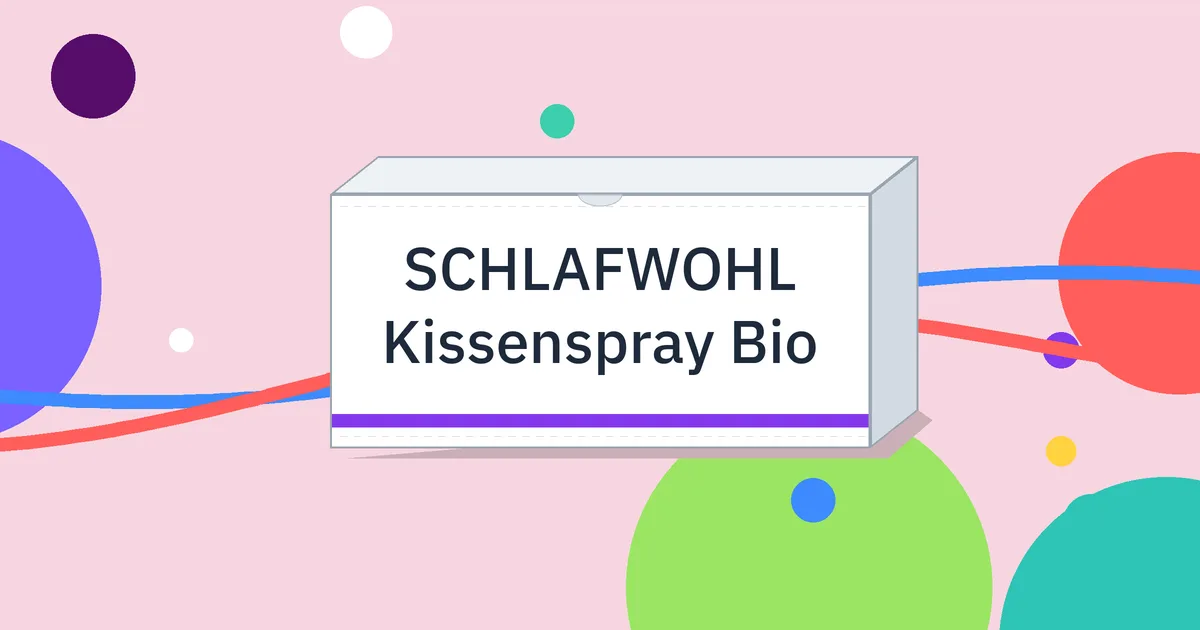 Symbolbild: Packung mit der Aufschrift SCHLAFWOHL Kissenspray Bio (PZN 13168008) – Verfügbarkeit und Bezug in Apotheken in Frankfurt am Main