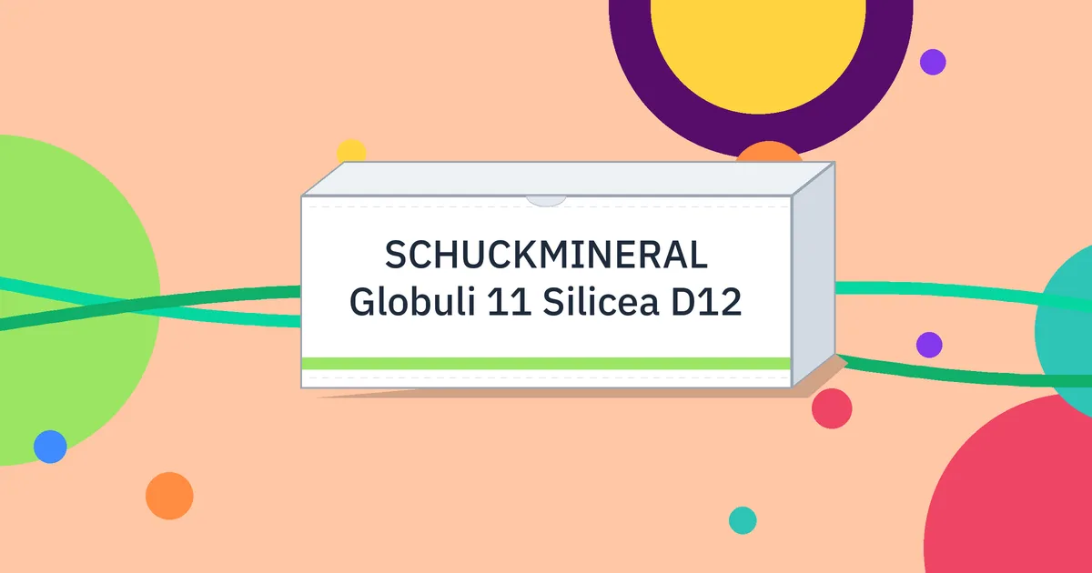 Symbolbild: Packung mit der Aufschrift SCHUCKMINERAL Globuli 11 Silicea D12 (PZN 00425610) – Verfügbarkeit und Bezug in Apotheken in Frankfurt am Main