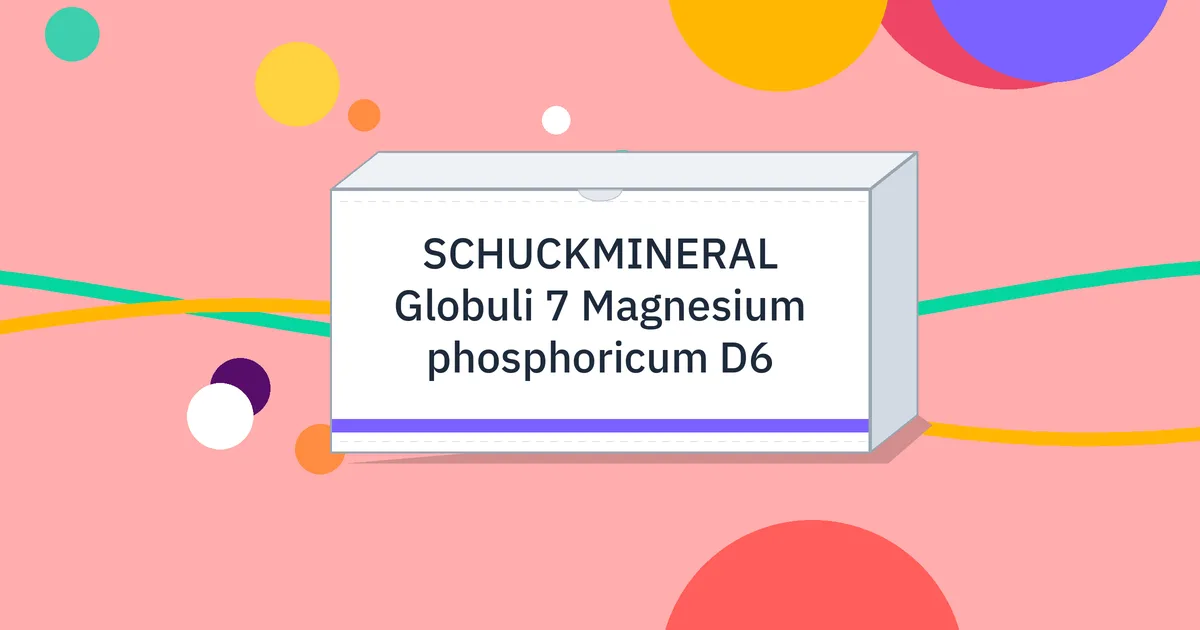 Symbolbild: Packung mit der Aufschrift SCHUCKMINERAL Globuli 7 Magnesium phosphoricum D6 (PZN 05122446) – Verfügbarkeit und Bezug in Apotheken in Frankfurt am Main