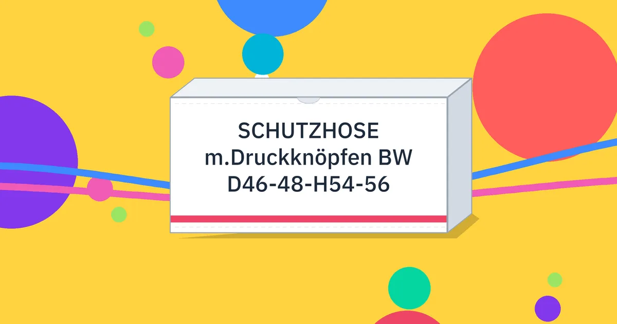 Symbolbild: Packung mit der Aufschrift SCHUTZHOSE m.Druckknöpfen BW D46-48-H54-56 (PZN 03987716) – Verfügbarkeit und Bezug in Apotheken in Frankfurt am Main