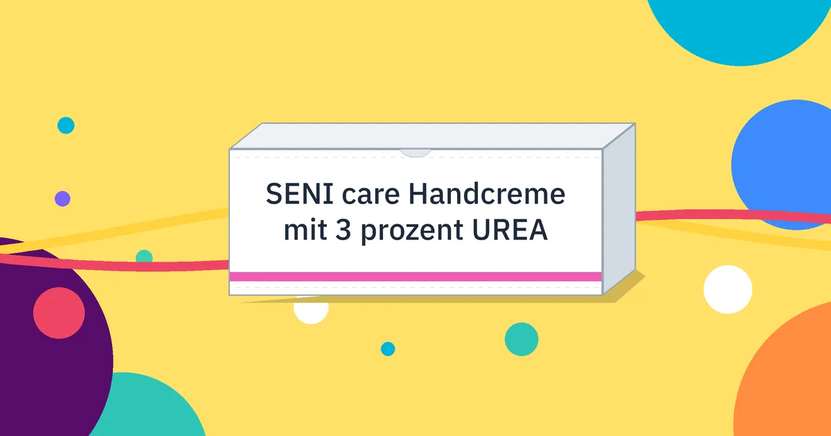 Symbolbild: Packung mit der Aufschrift SENI care Handcreme mit 3 prozent UREA (PZN 17581863) – Verfügbarkeit und Bezug in Apotheken in Frankfurt am Main