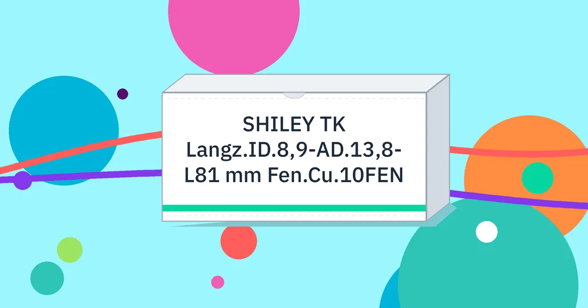 Symbolbild: Packung mit der Aufschrift SHILEY TK Langz.ID.8,9-AD.13,8-L81 mm Fen.Cu.10FEN (PZN 03380813) – Verfügbarkeit und Bezug in Apotheken in Frankfurt am Main