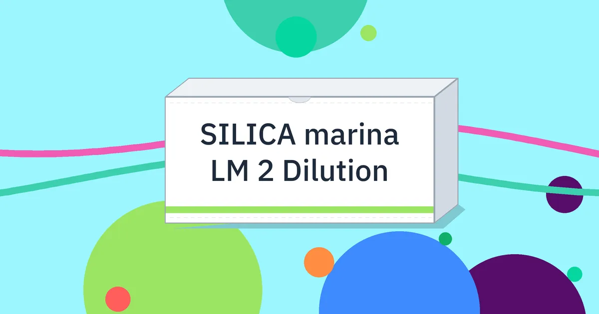 Symbolbild: Packung mit der Aufschrift SILICA marina LM 2 Dilution (PZN 13189602) – Verfügbarkeit und Bezug in Apotheken in Frankfurt am Main