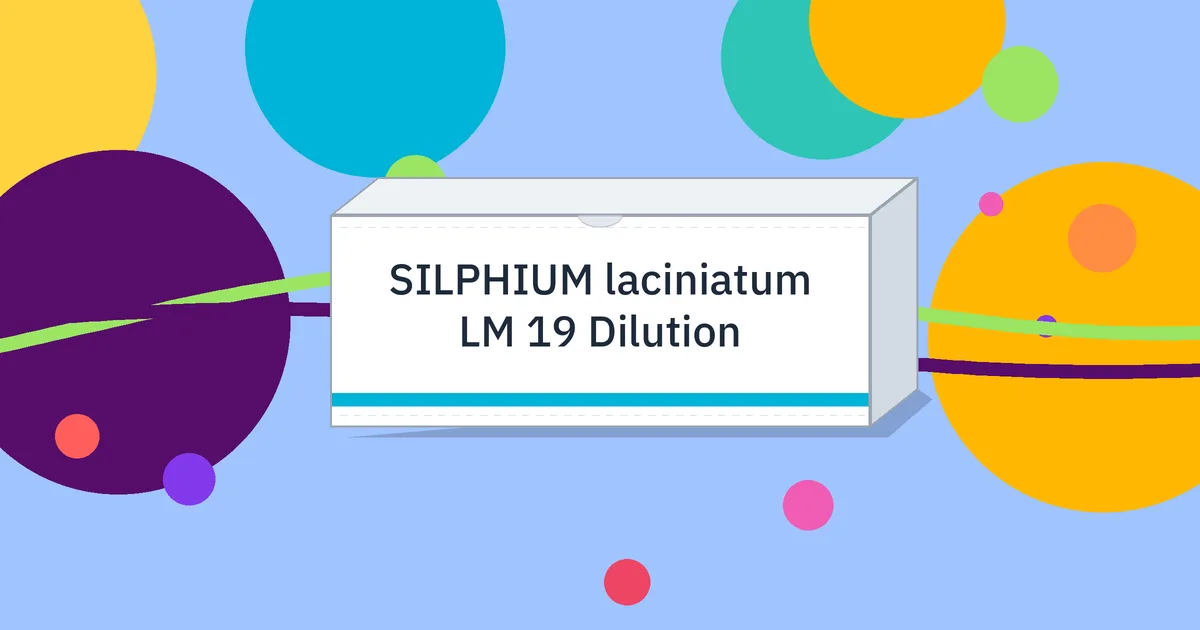 Symbolbild: Packung mit der Aufschrift SILPHIUM laciniatum LM 19 Dilution (PZN 13679246) – Verfügbarkeit und Bezug in Apotheken in Frankfurt am Main