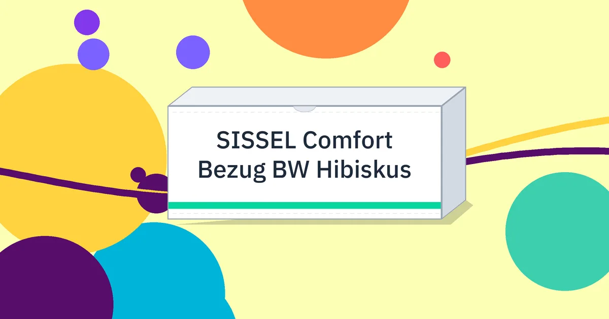 Symbolbild: Packung mit der Aufschrift SISSEL Comfort Bezug BW Hibiskus (PZN 14444522) – Verfügbarkeit und Bezug in Apotheken in Frankfurt am Main