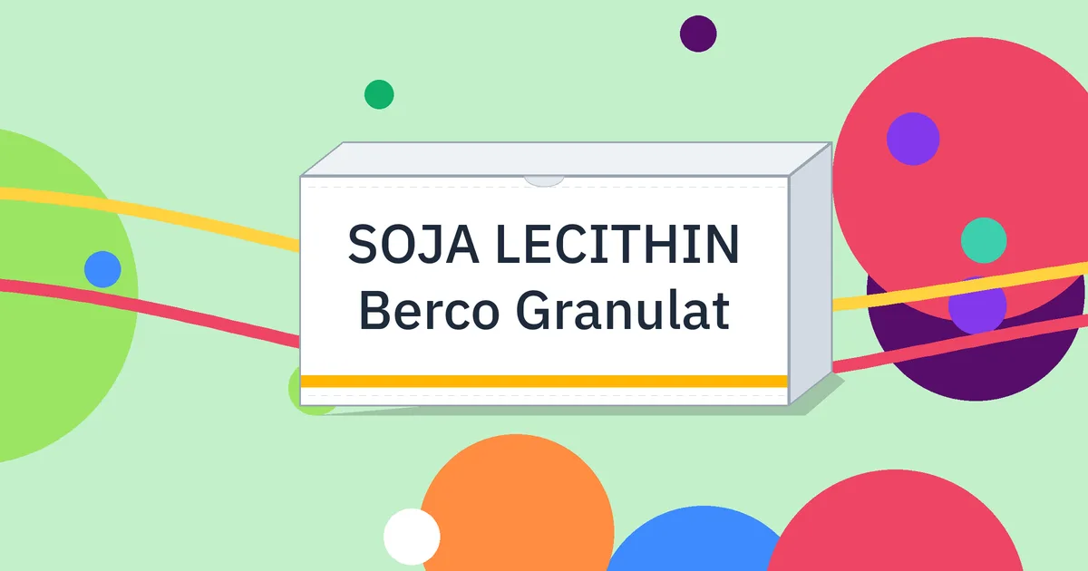 Symbolbild: Packung mit der Aufschrift SOJA LECITHIN Berco Granulat (PZN 06872362) – Verfügbarkeit und Bezug in Apotheken in Frankfurt am Main