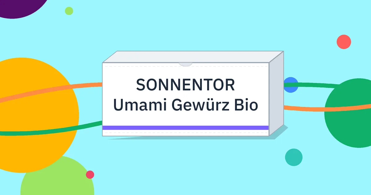 Symbolbild: Packung mit der Aufschrift SONNENTOR Umami Gewürz Bio (PZN 18904191) – Verfügbarkeit und Bezug in Apotheken in Frankfurt am Main
