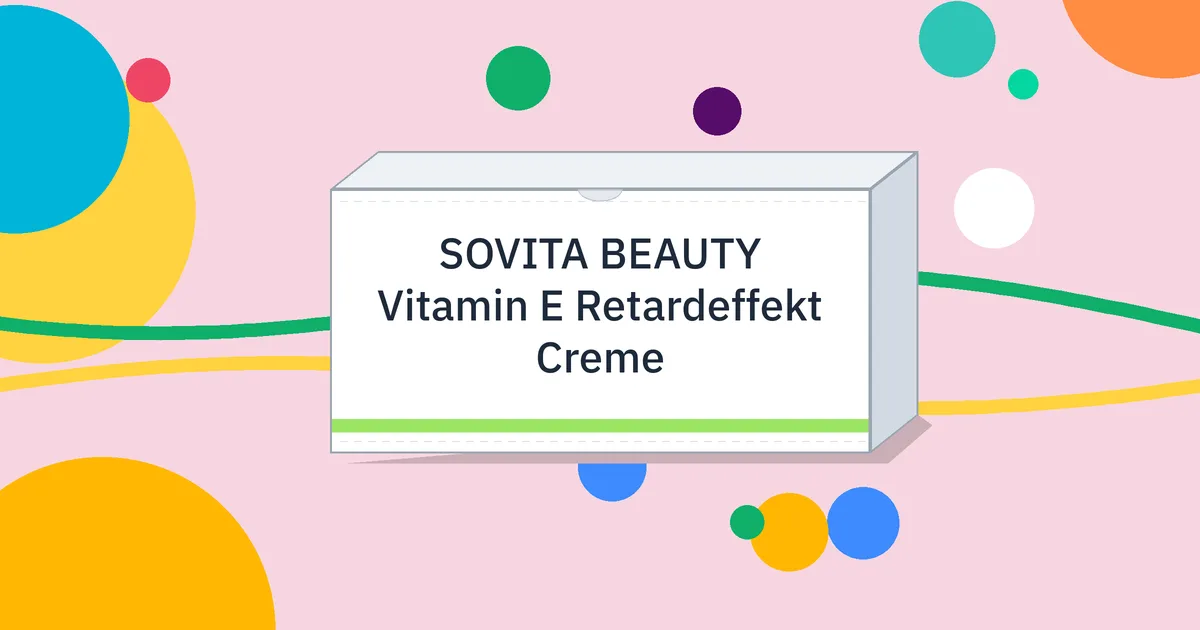 Symbolbild: Packung mit der Aufschrift SOVITA BEAUTY Vitamin E Retardeffekt Creme (PZN 09883099) – Verfügbarkeit und Bezug in Apotheken in Frankfurt am Main