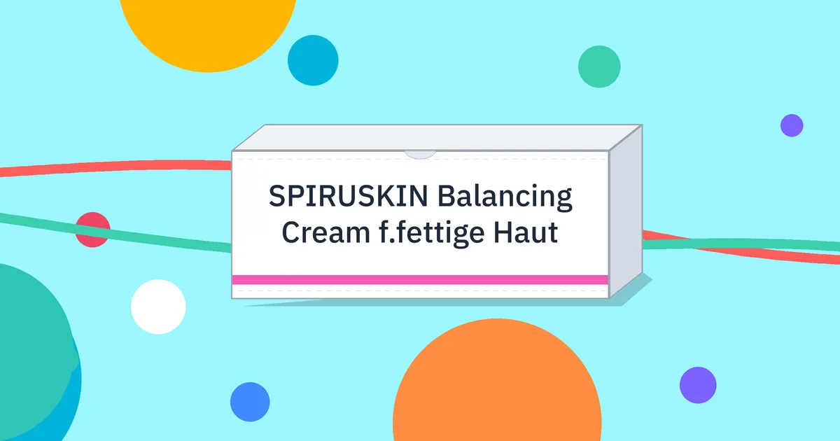 Symbolbild: Packung mit der Aufschrift SPIRUSKIN Balancing Cream f.fettige Haut (PZN 08852352) – Verfügbarkeit und Bezug in Apotheken in Frankfurt am Main